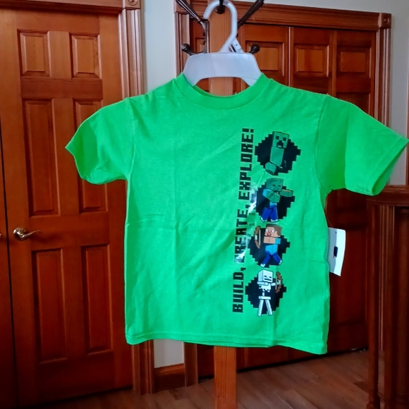 Minecraft | Shirts & Tops | Nwt Minecraft Little Boy Short Sleeved Tee ...